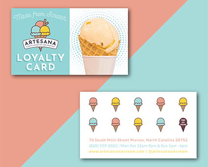 Artesana Ice Cream Loyalty Card » Dolo Digital Portfolio
